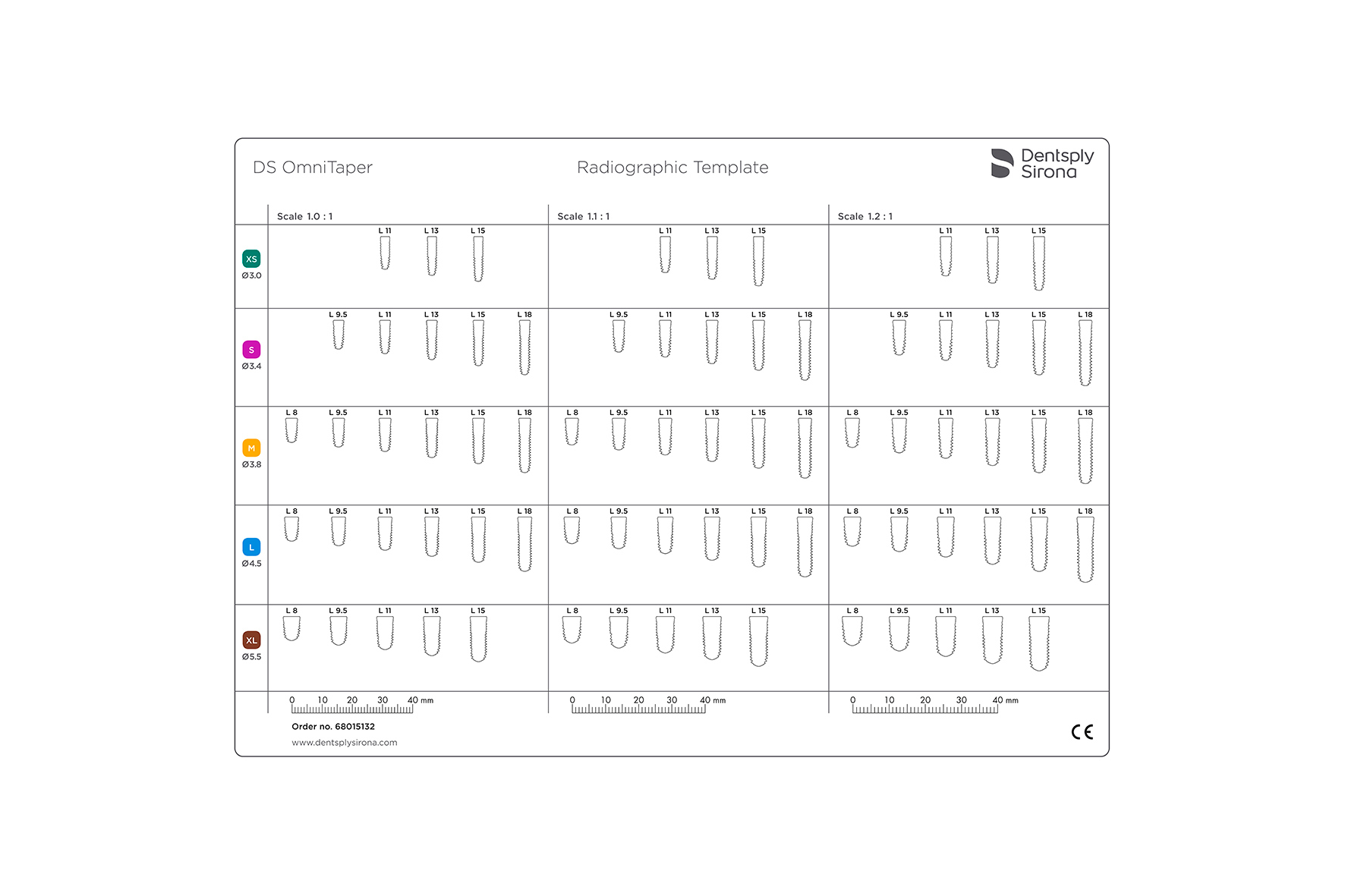 DS OmniTaper Radiographic Template