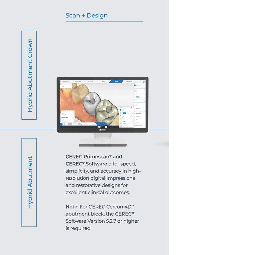 Bloc de pilier CEREC Cercon 4D™ | Dentsply Sirona CA